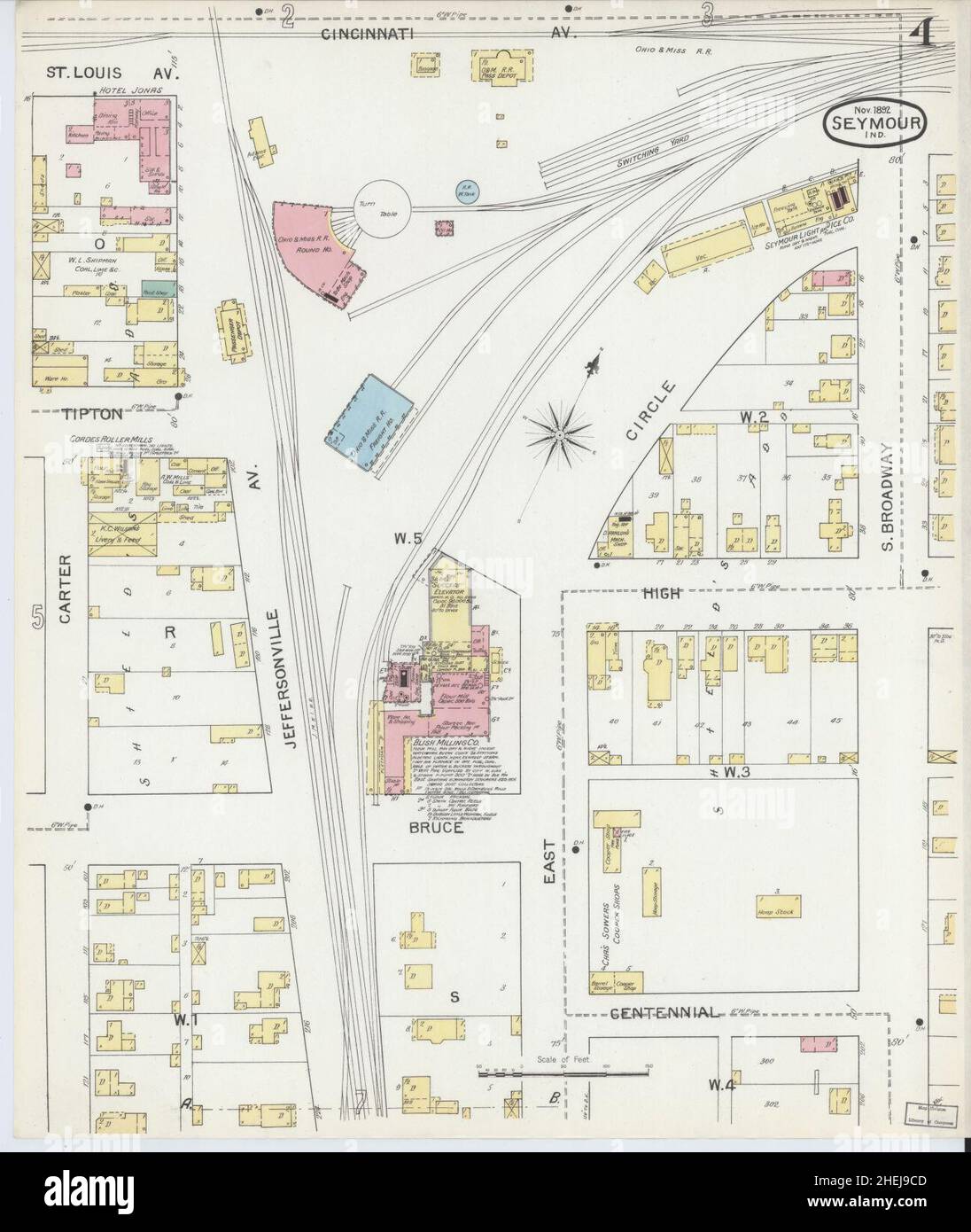 Seymour indiana map hi-res stock photography and images - Alamy