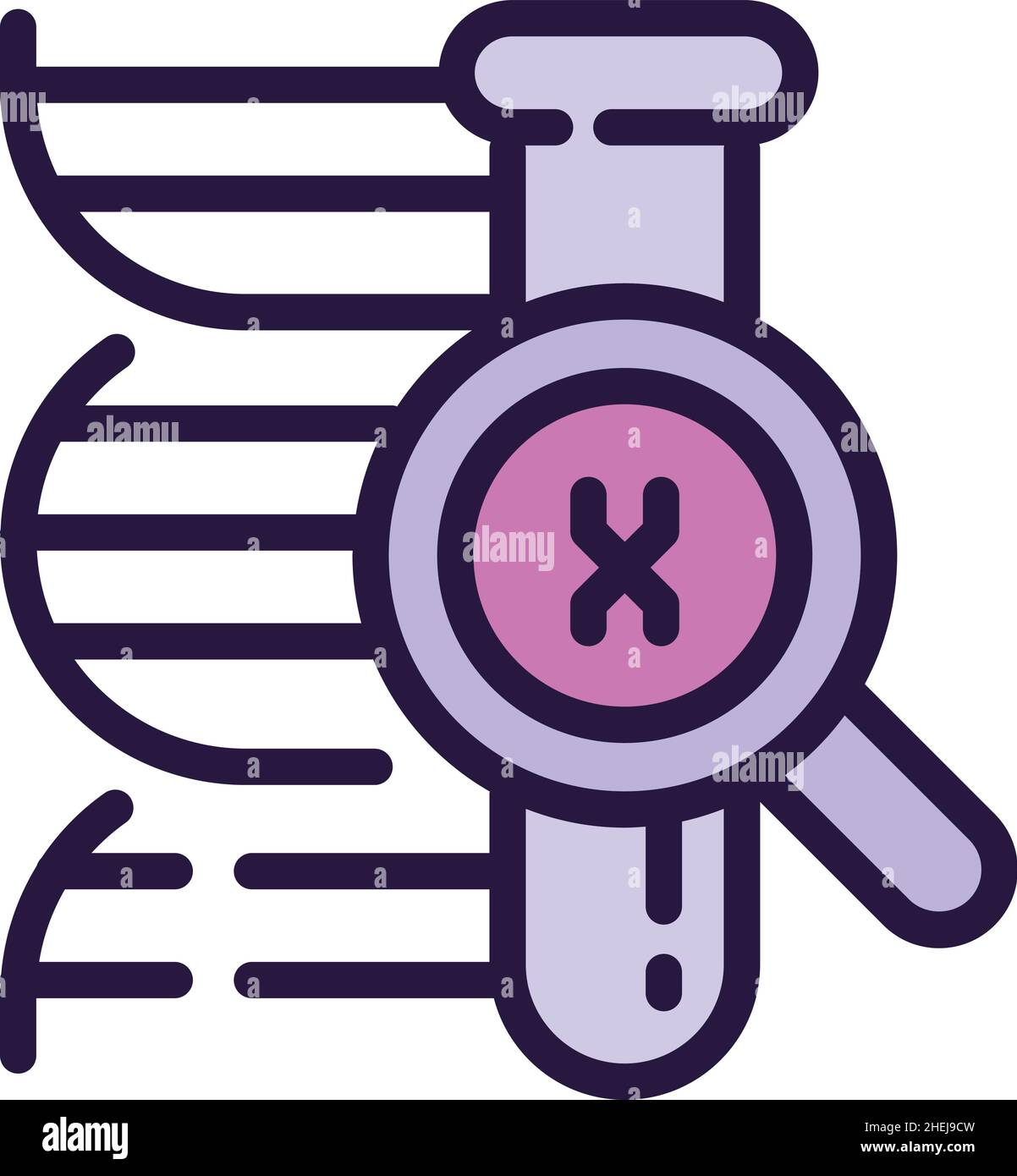 X test tube dna icon outline vector. Genetic gene. Lab experiment Stock ...