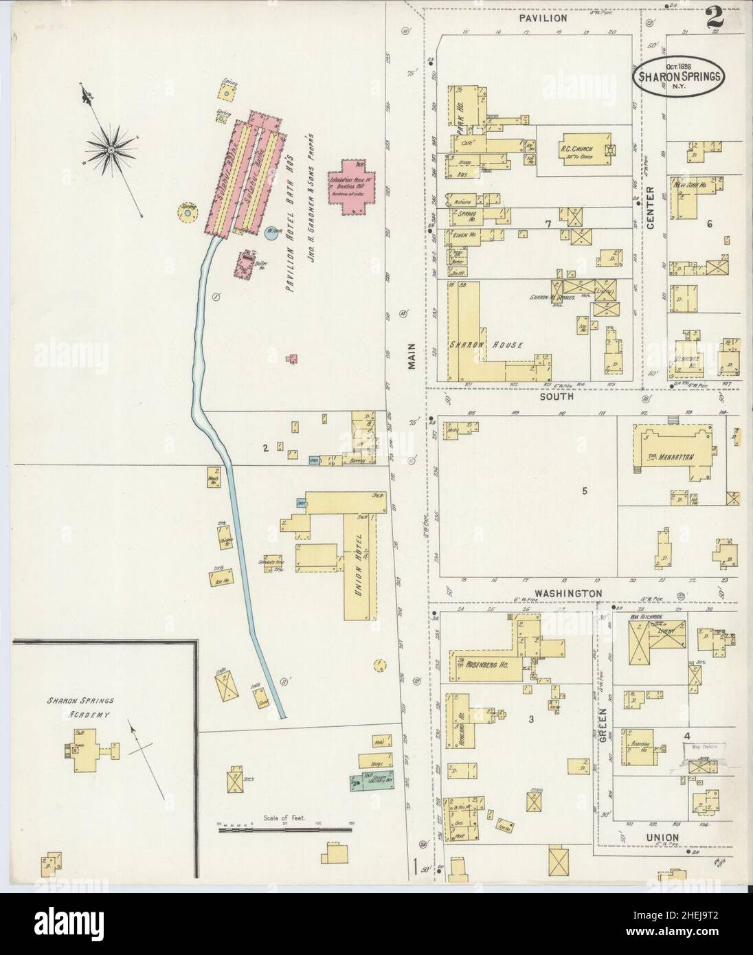 Sharon springs map hi-res stock photography and images - Alamy