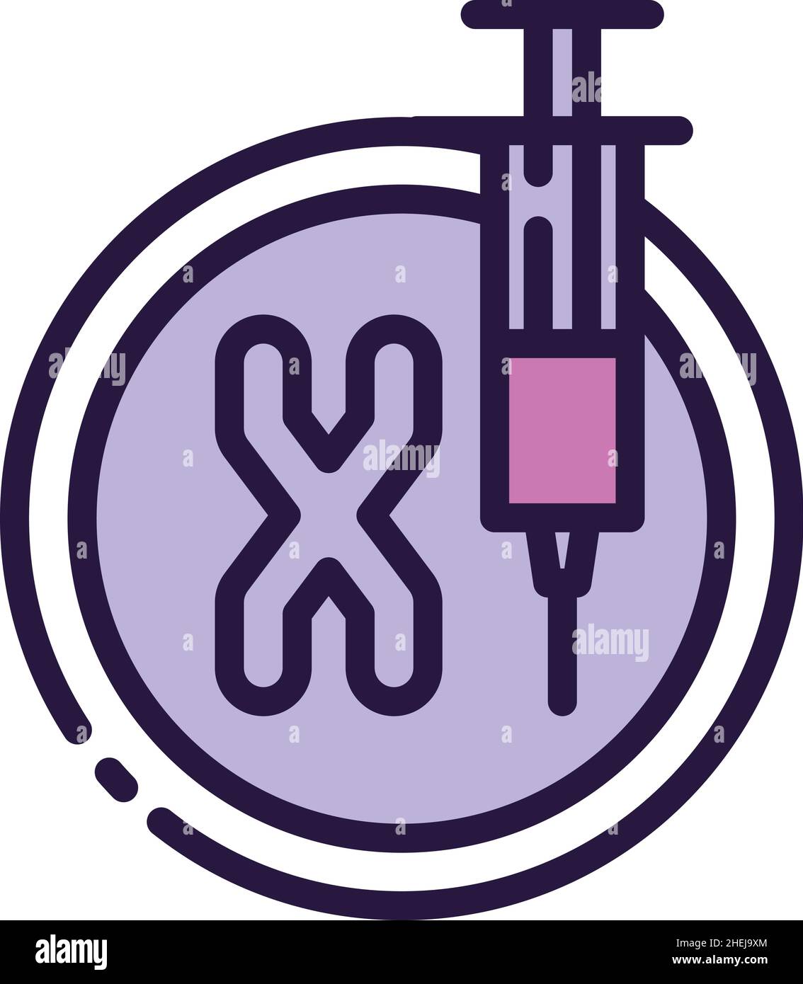 X syringe icon outline vector. Lab gene. Genetic dna Stock Vector Image ...