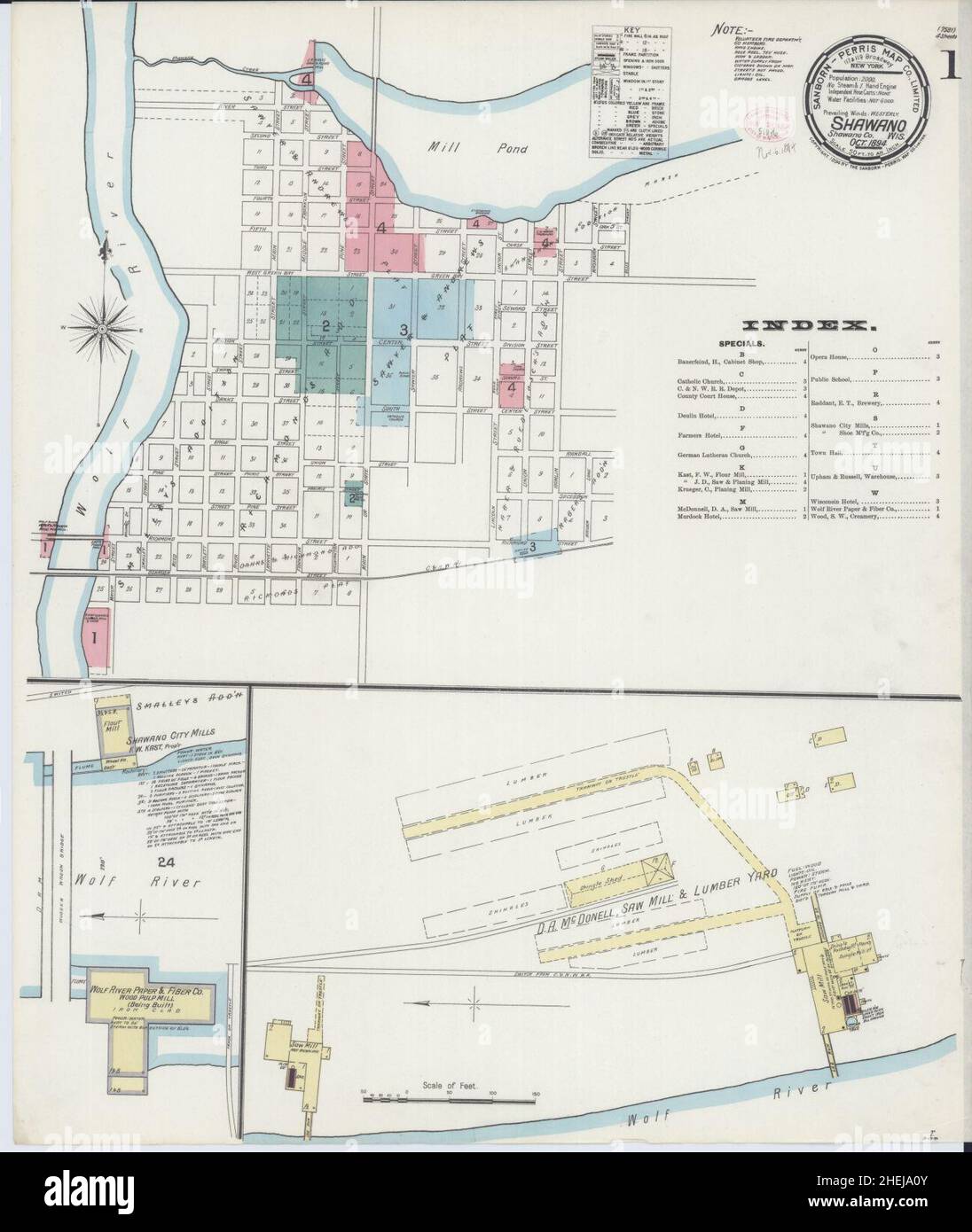 Map of shawano hi-res stock photography and images - Alamy