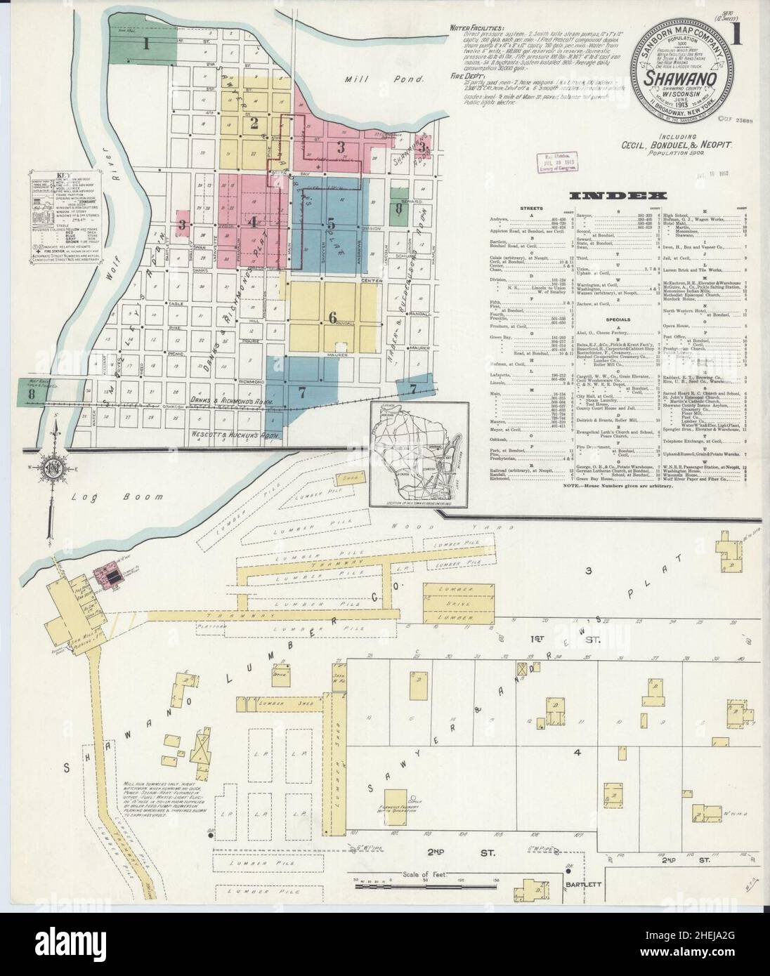 Map of shawano hi-res stock photography and images - Alamy