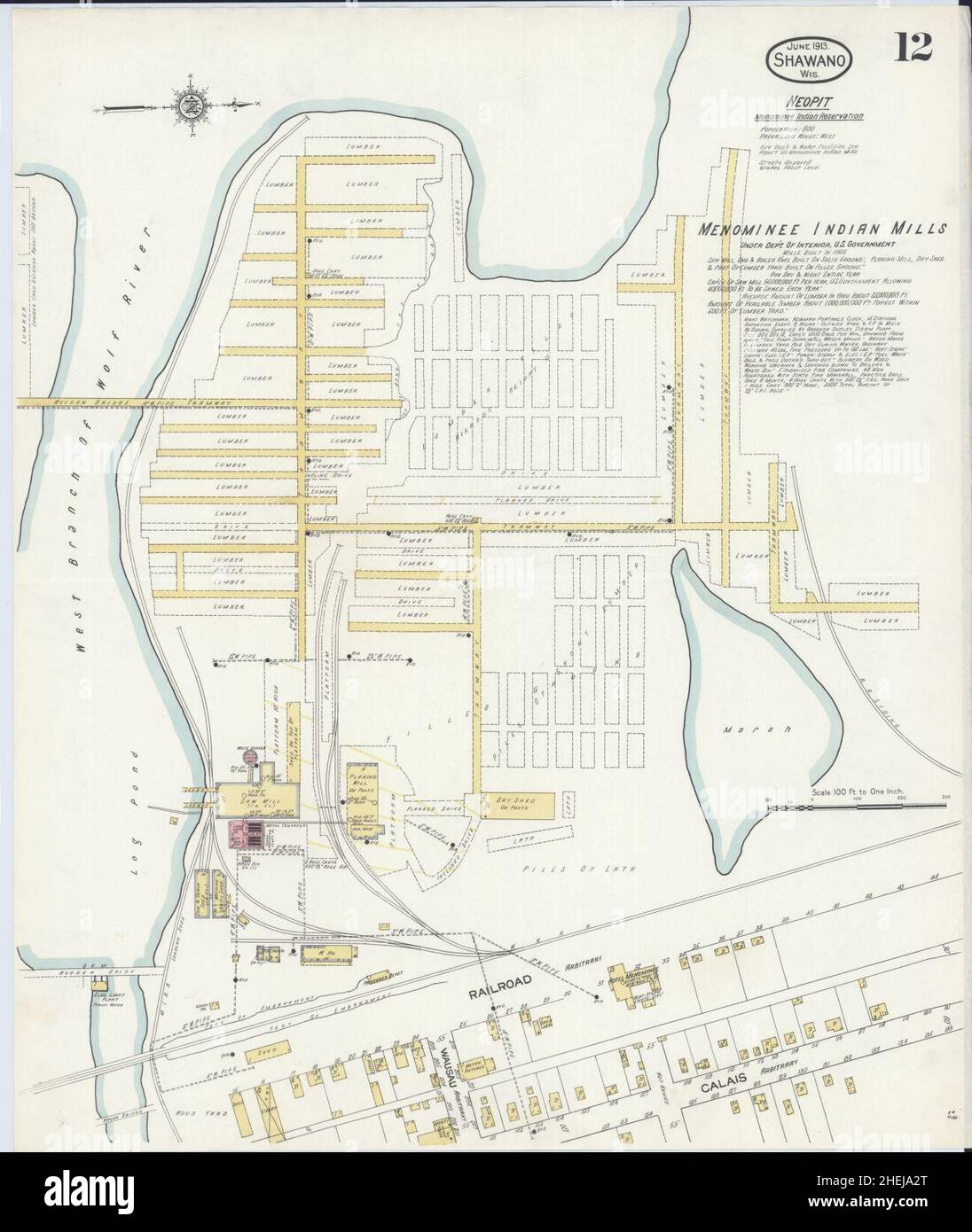Map of shawano hi-res stock photography and images - Alamy