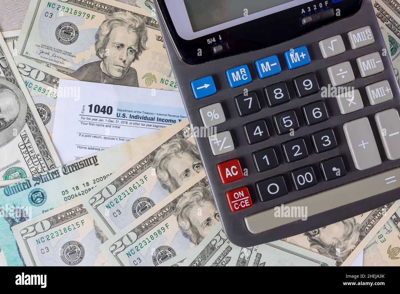 Individual Income tax time return form 1040 U.S Stock Photo - Alamy