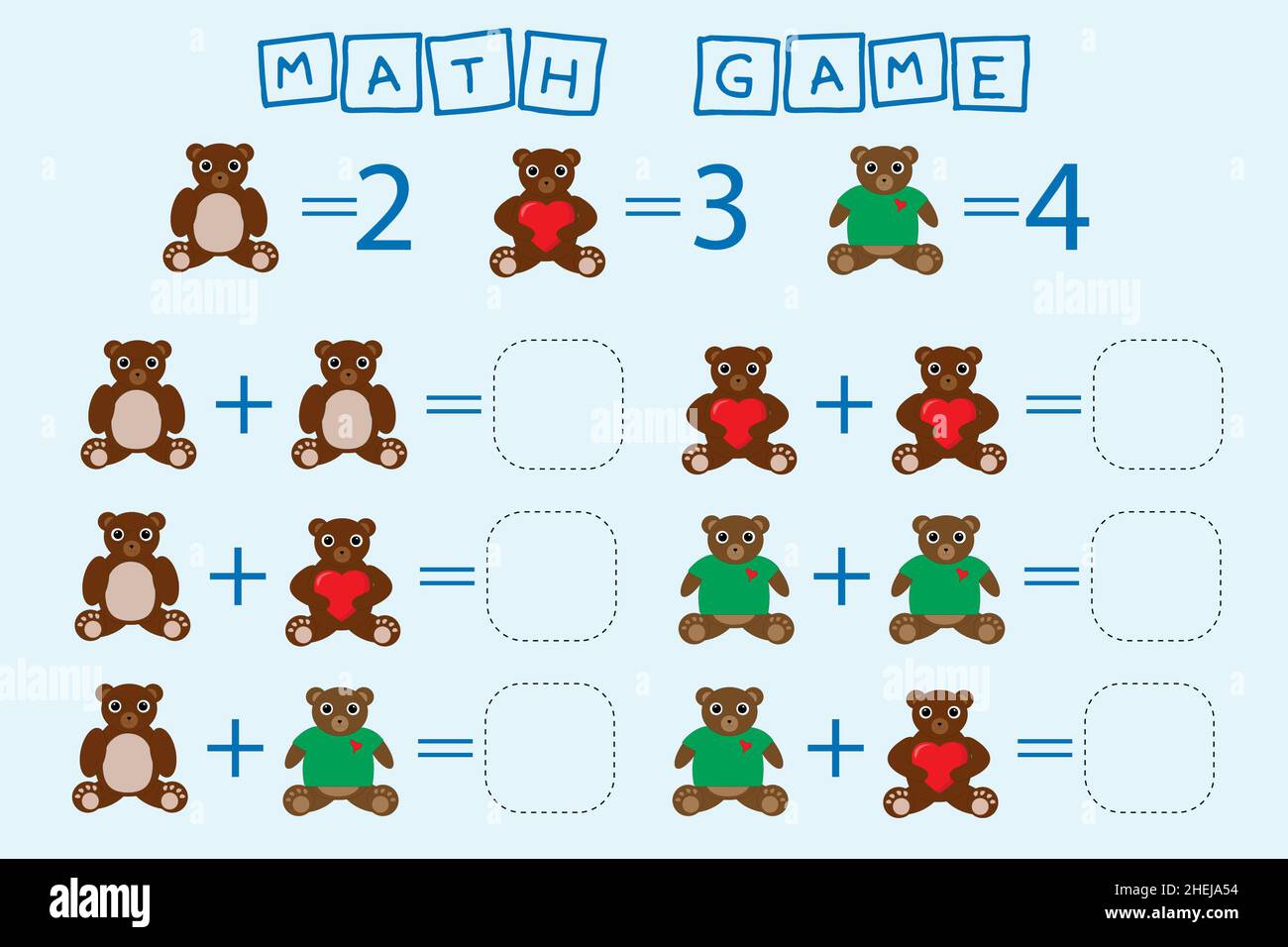 worksheet vector design, task to calculate the answer and connect to ...