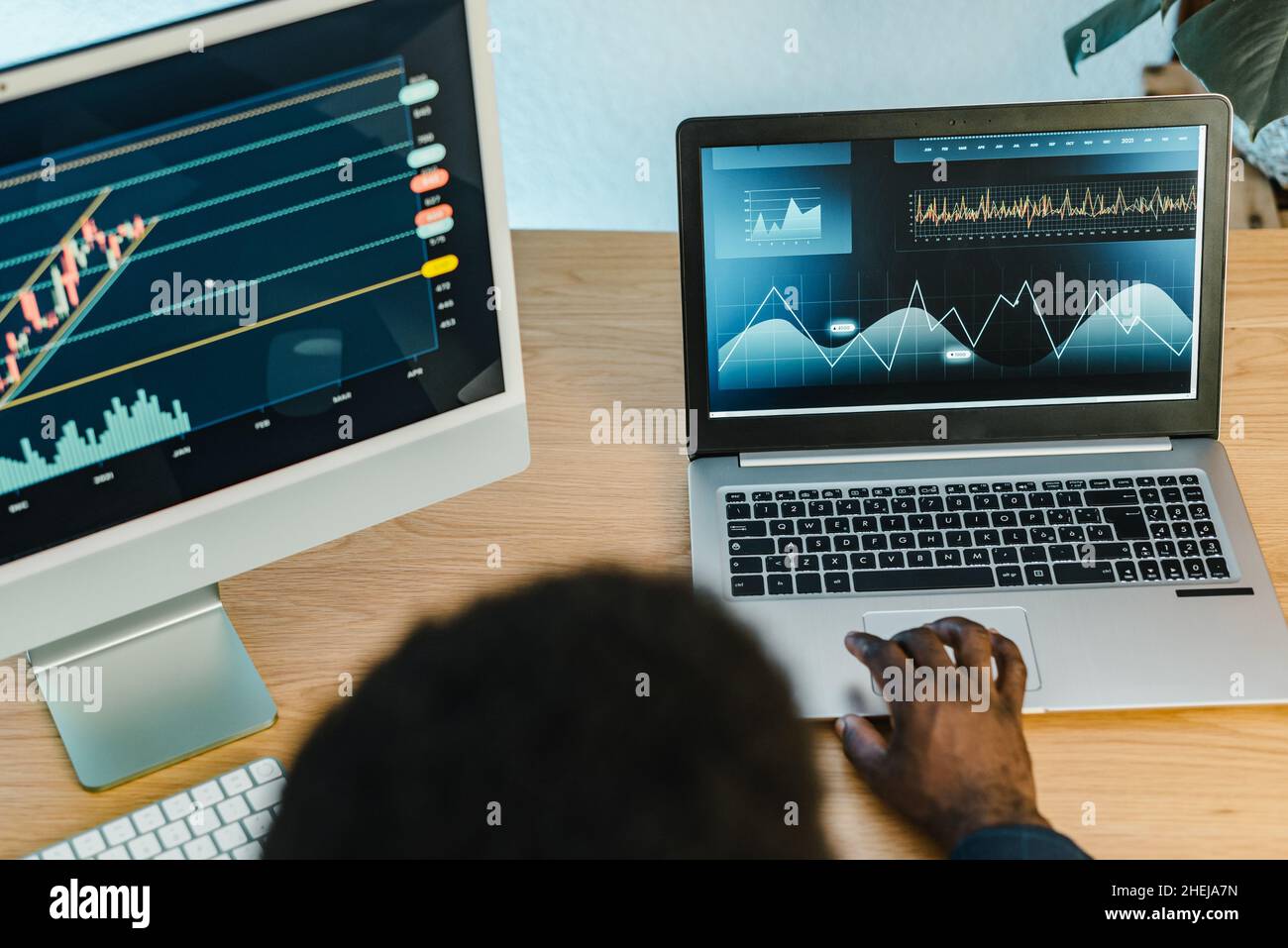 African american businessman typing using hi-res stock photography and ...