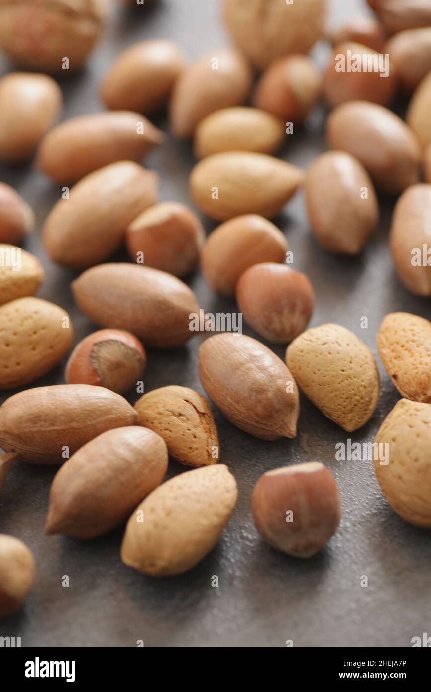 different nuts shell Stock Photo - Alamy