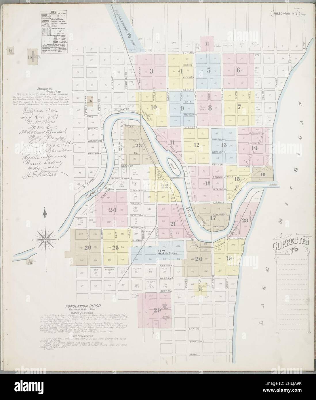 Map of sheboygan hi-res stock photography and images - Alamy