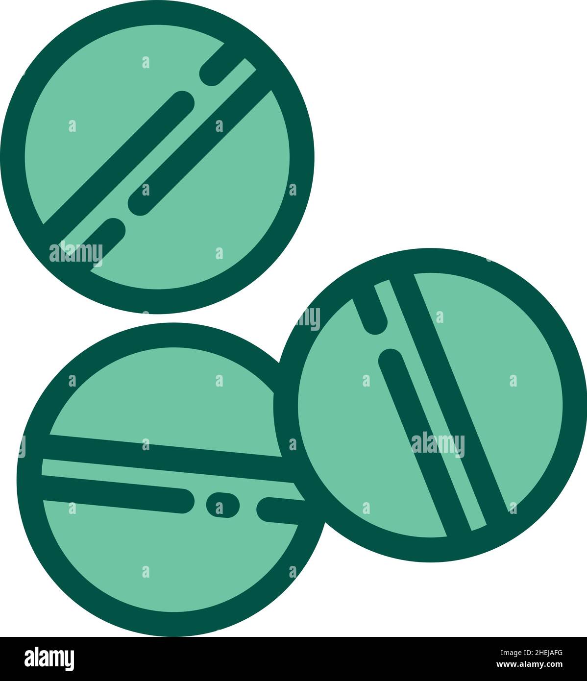 Round antibiotic icon outline vector. Pill injection. Medicine tablet ...