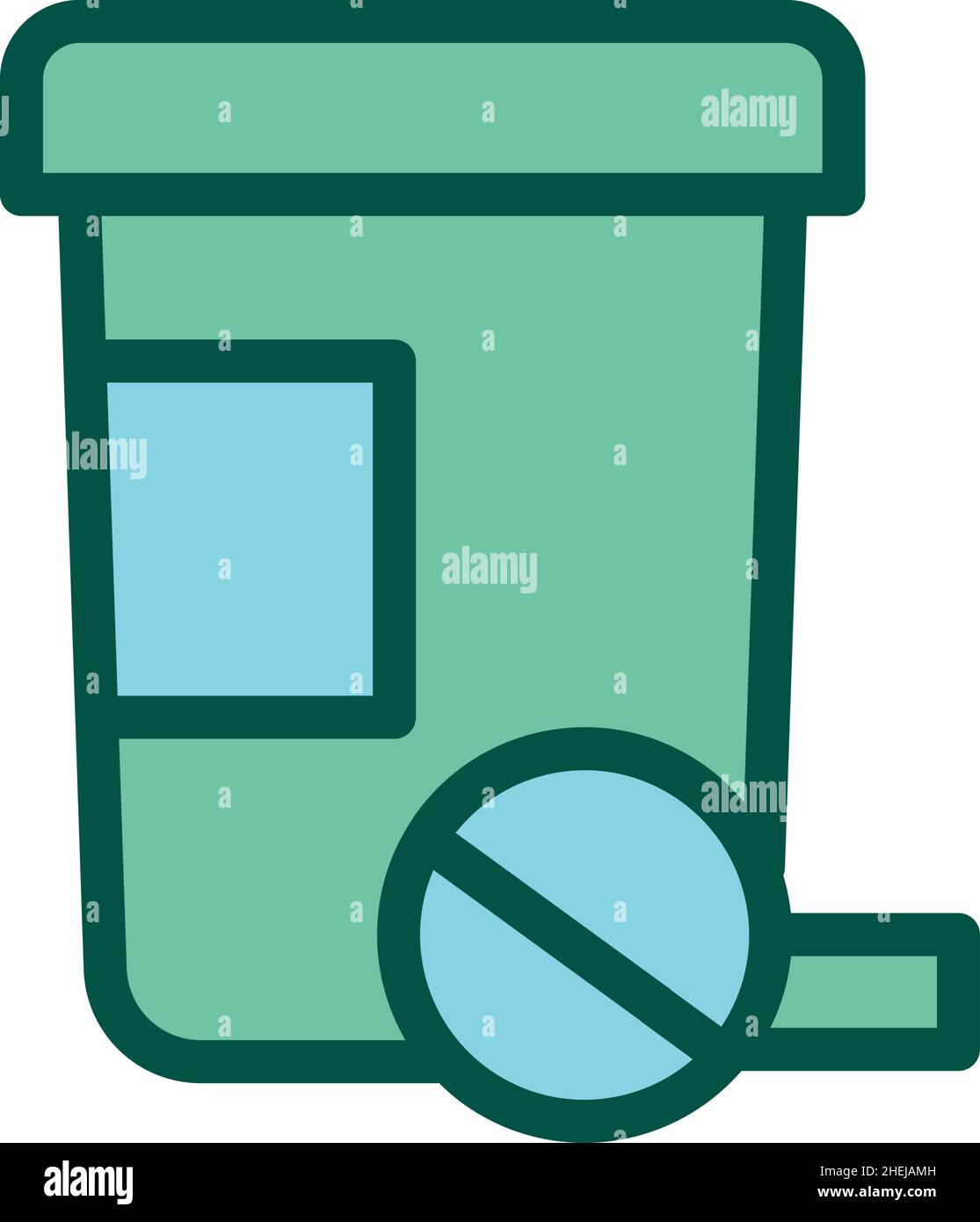 Medical tablet jar icon outline vector. Medicine pharma. Virus ...