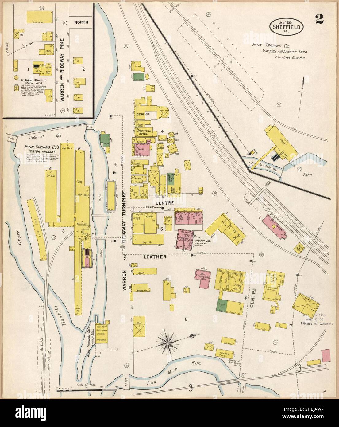 Sheffield pennsylvania map hi-res stock photography and images - Alamy