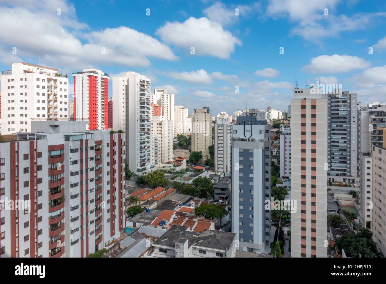 Apartment blocks in the Vila da Saude neighborhood, suburban São Paulo ...