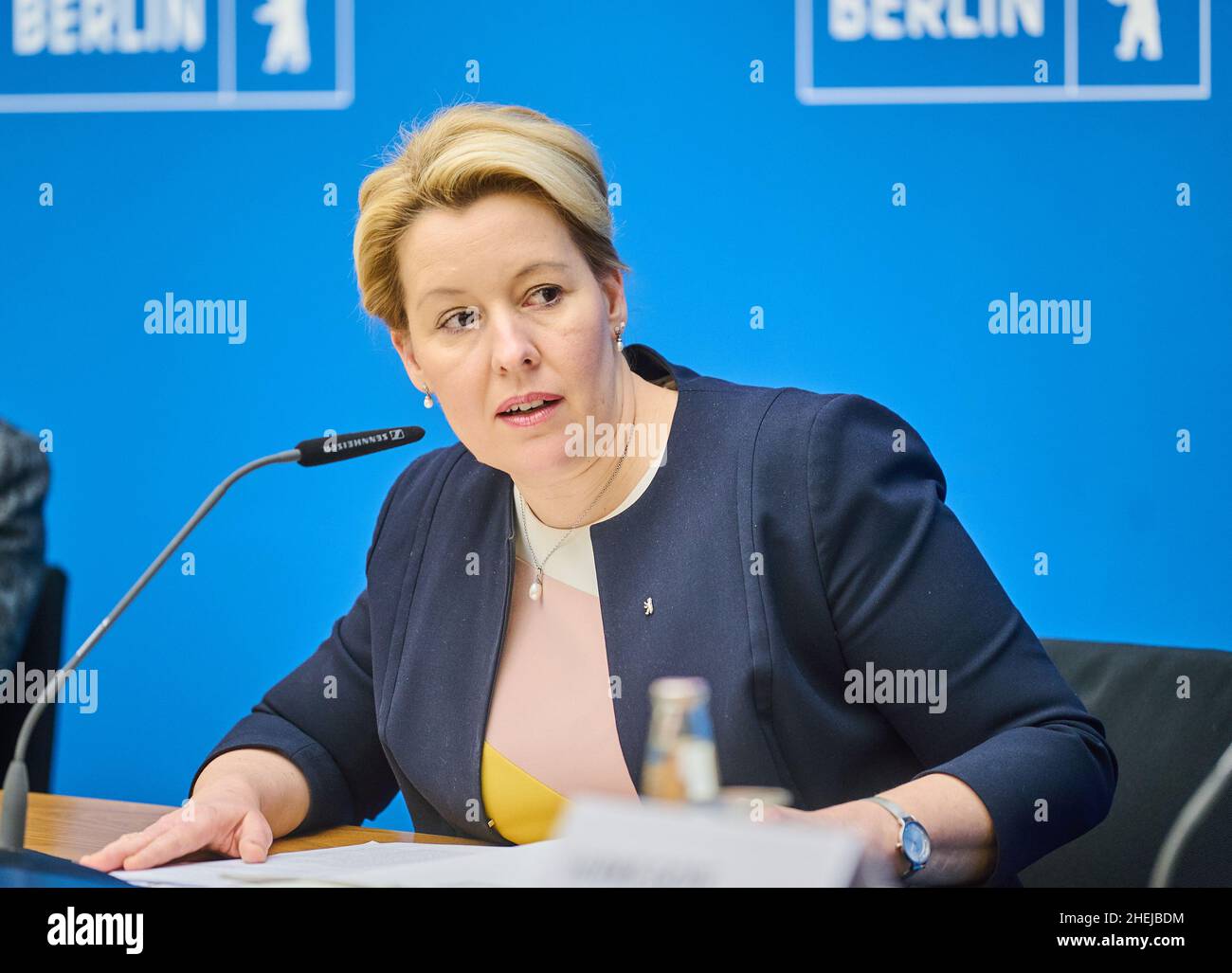 Berlin, Germany. 11th Jan, 2022. Franziska Giffey (SPD), governing ...