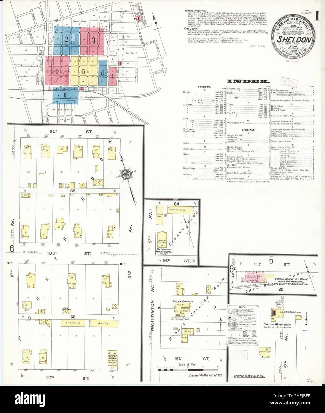 Sheldon iowa map hi-res stock photography and images - Alamy
