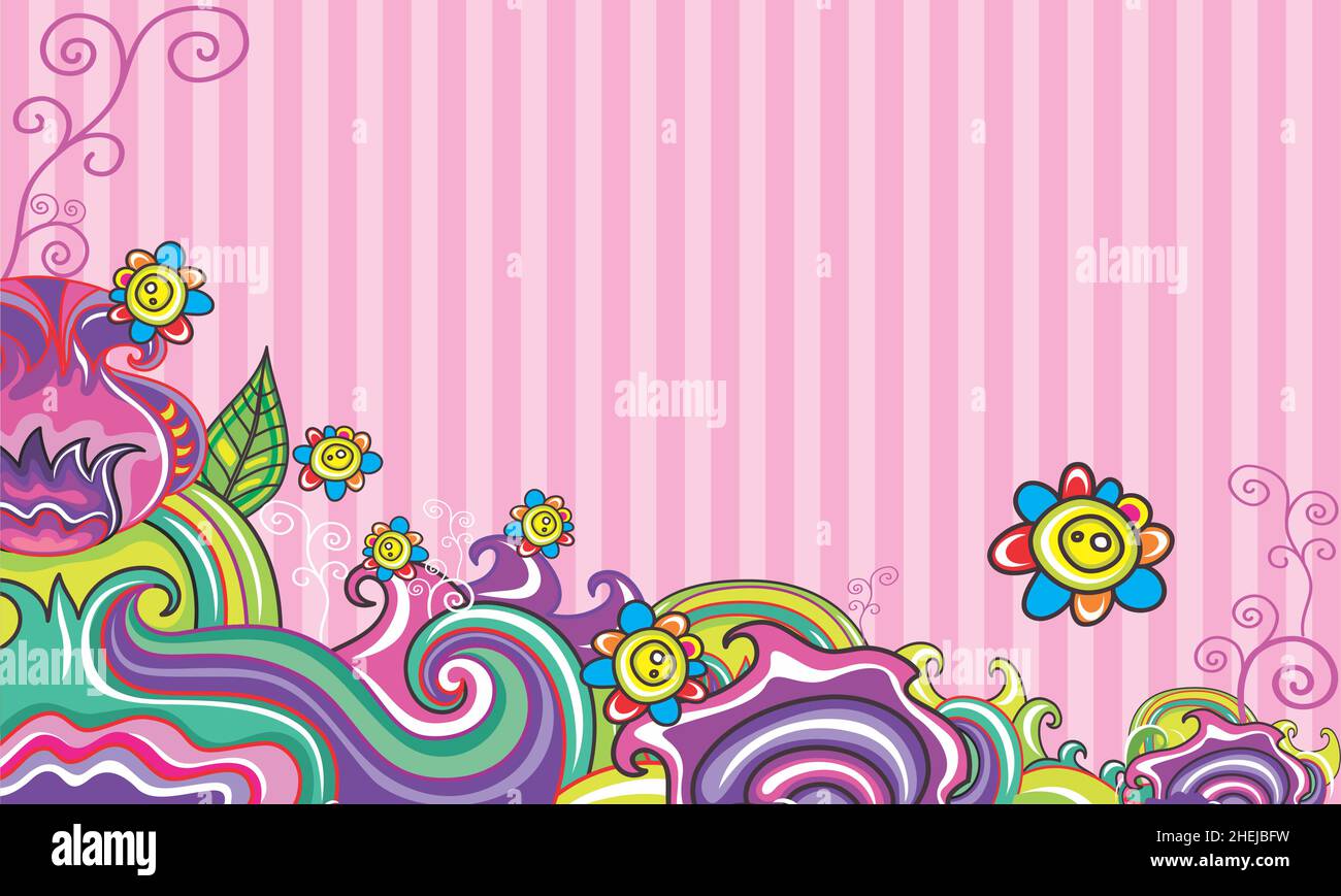Pinky beautifull decoration designed with a flower pattern drawing ...