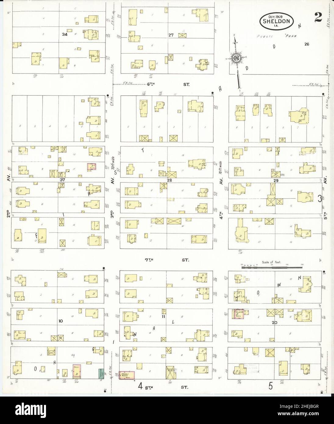 Sheldon iowa map hi-res stock photography and images - Alamy