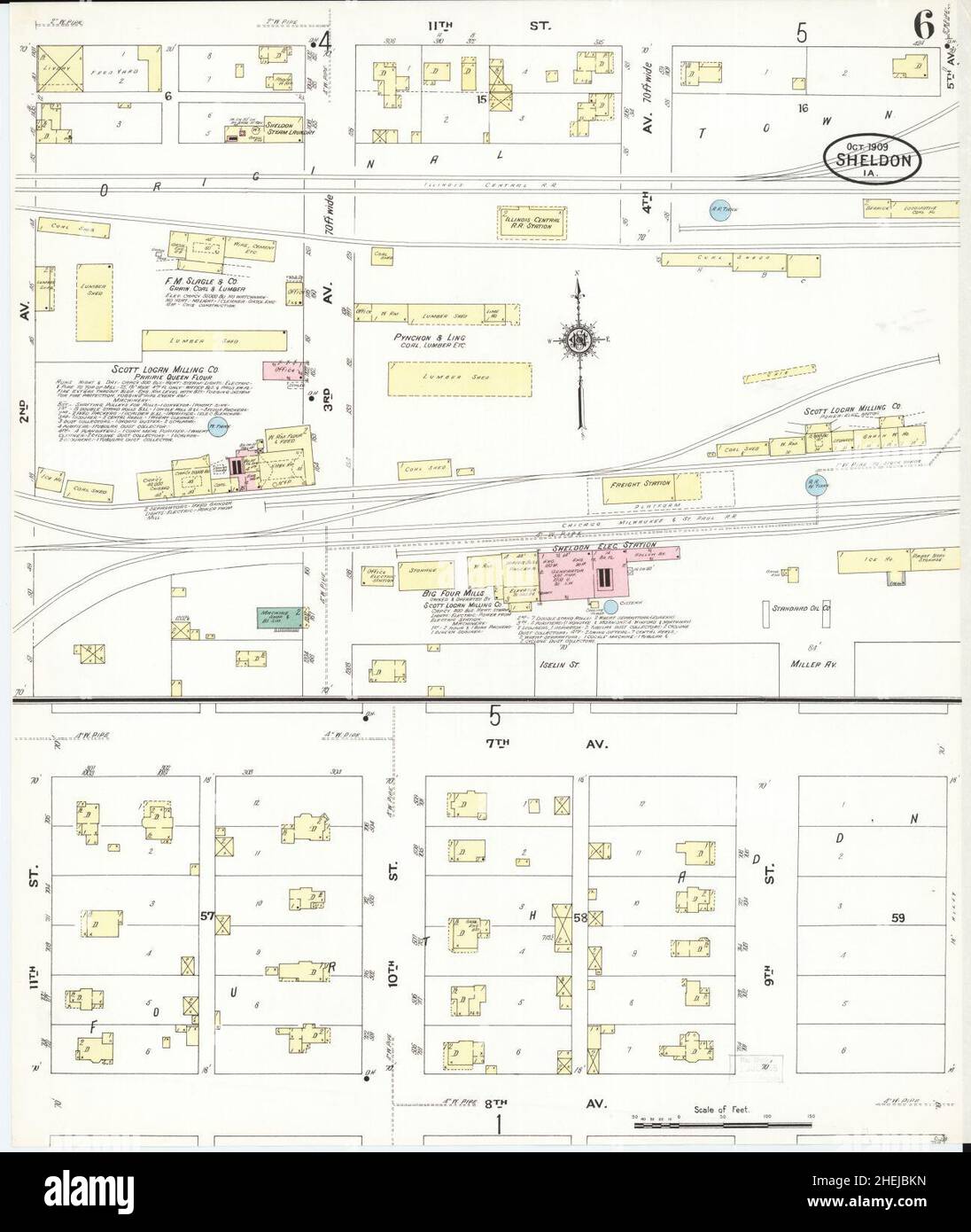 Sheldon iowa map hi-res stock photography and images - Alamy