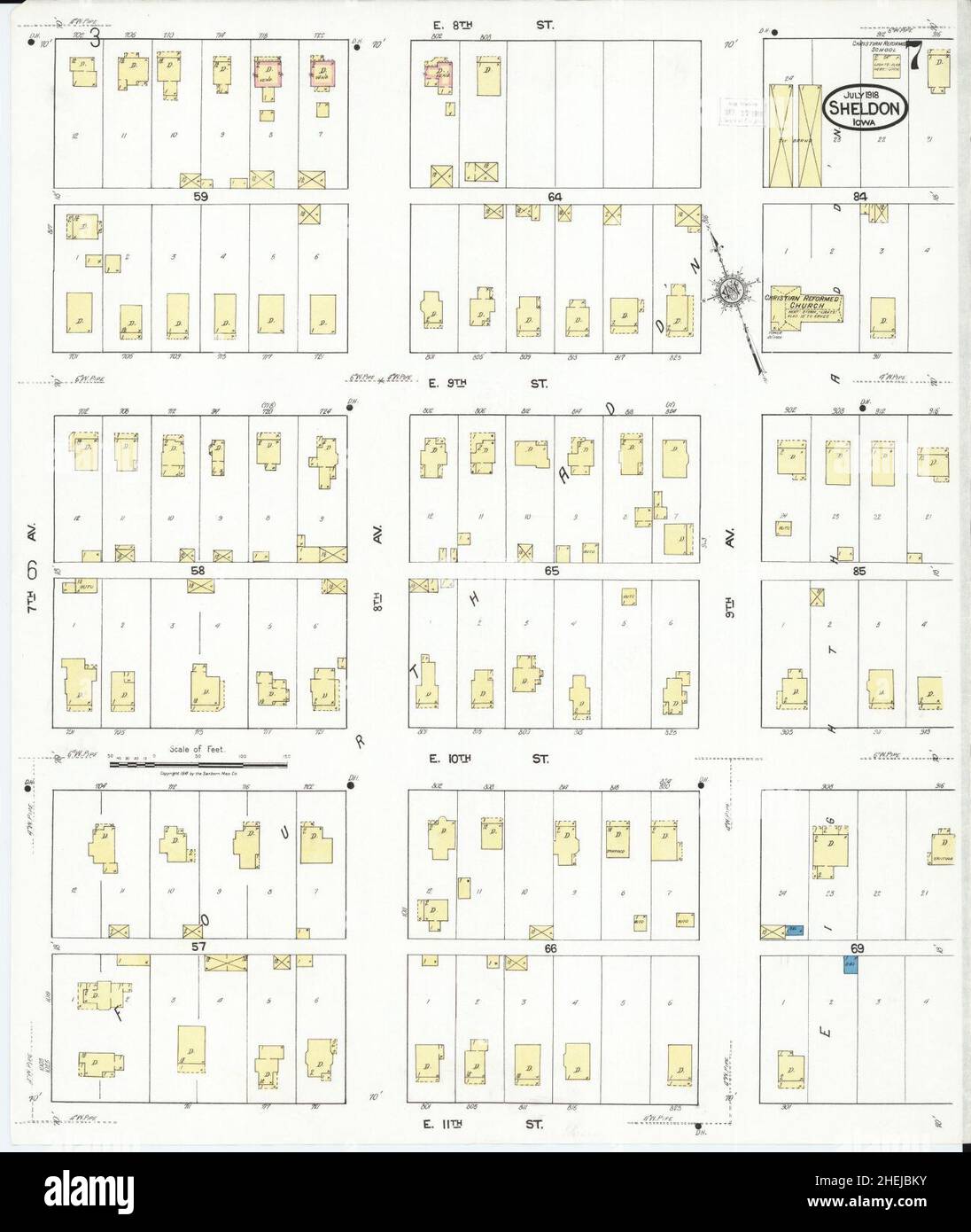 Sheldon iowa map hi-res stock photography and images - Alamy