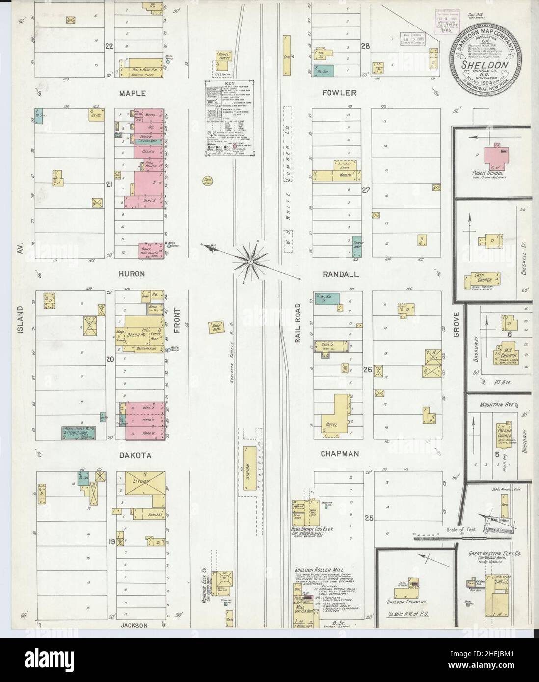 Sanborn Fire Insurance Map from Sheldon, Ransom County, North Dakota ...