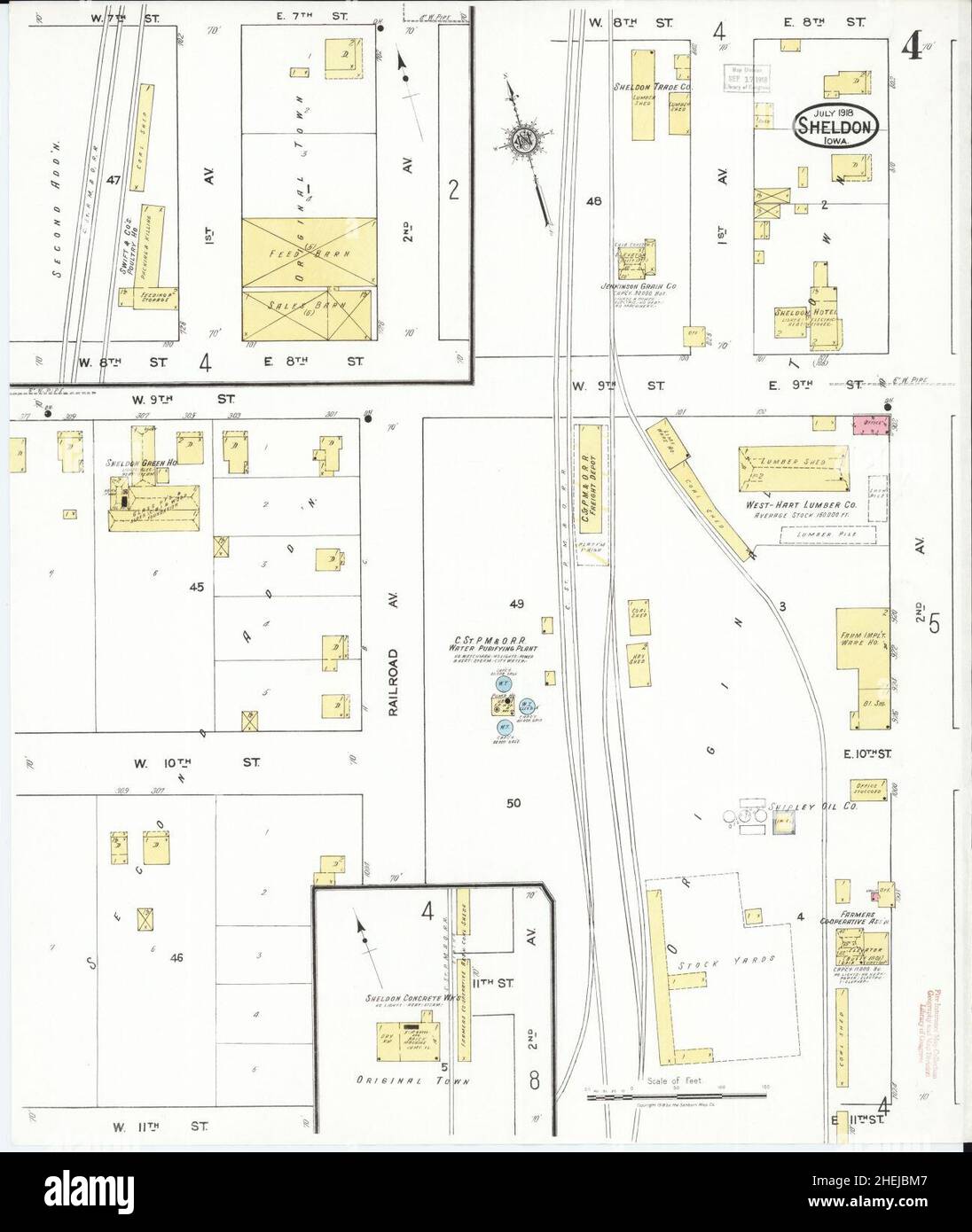 Sheldon iowa map hi-res stock photography and images - Alamy