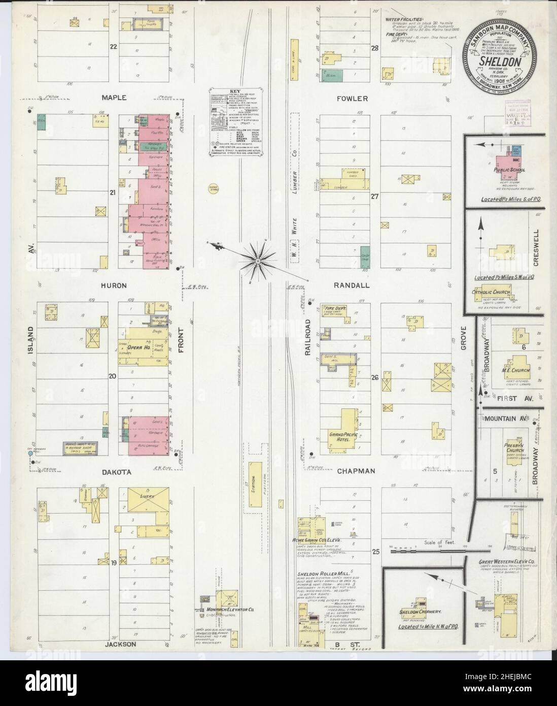 Sanborn Fire Insurance Map from Sheldon, Ransom County, North Dakota ...