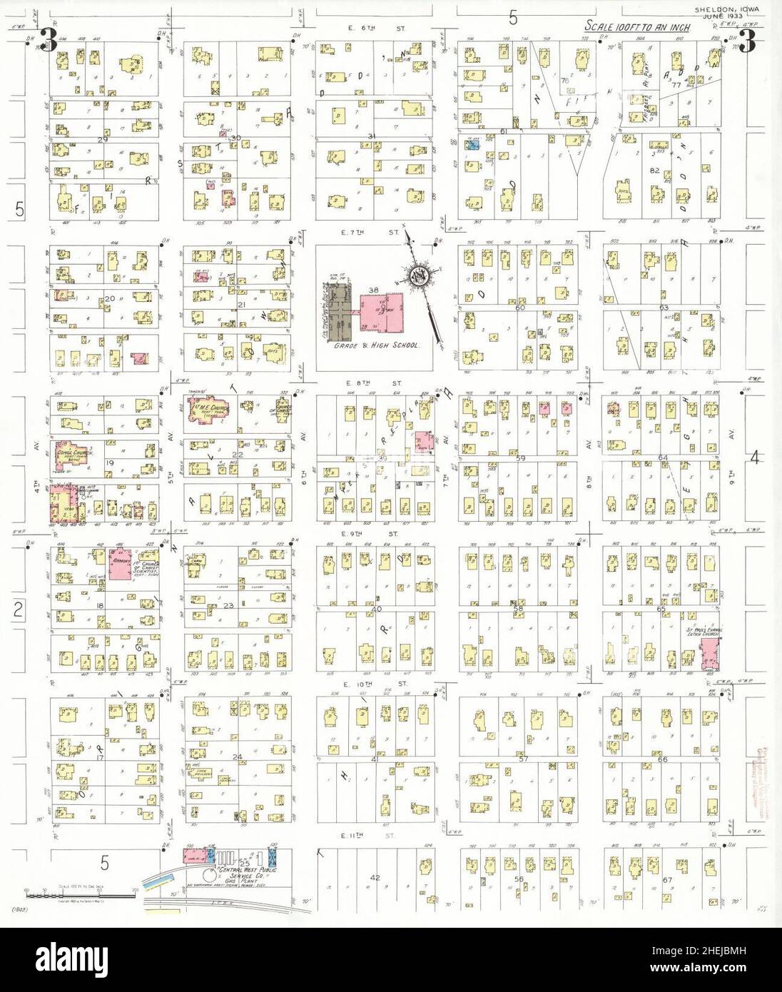 Sheldon iowa map hi-res stock photography and images - Alamy