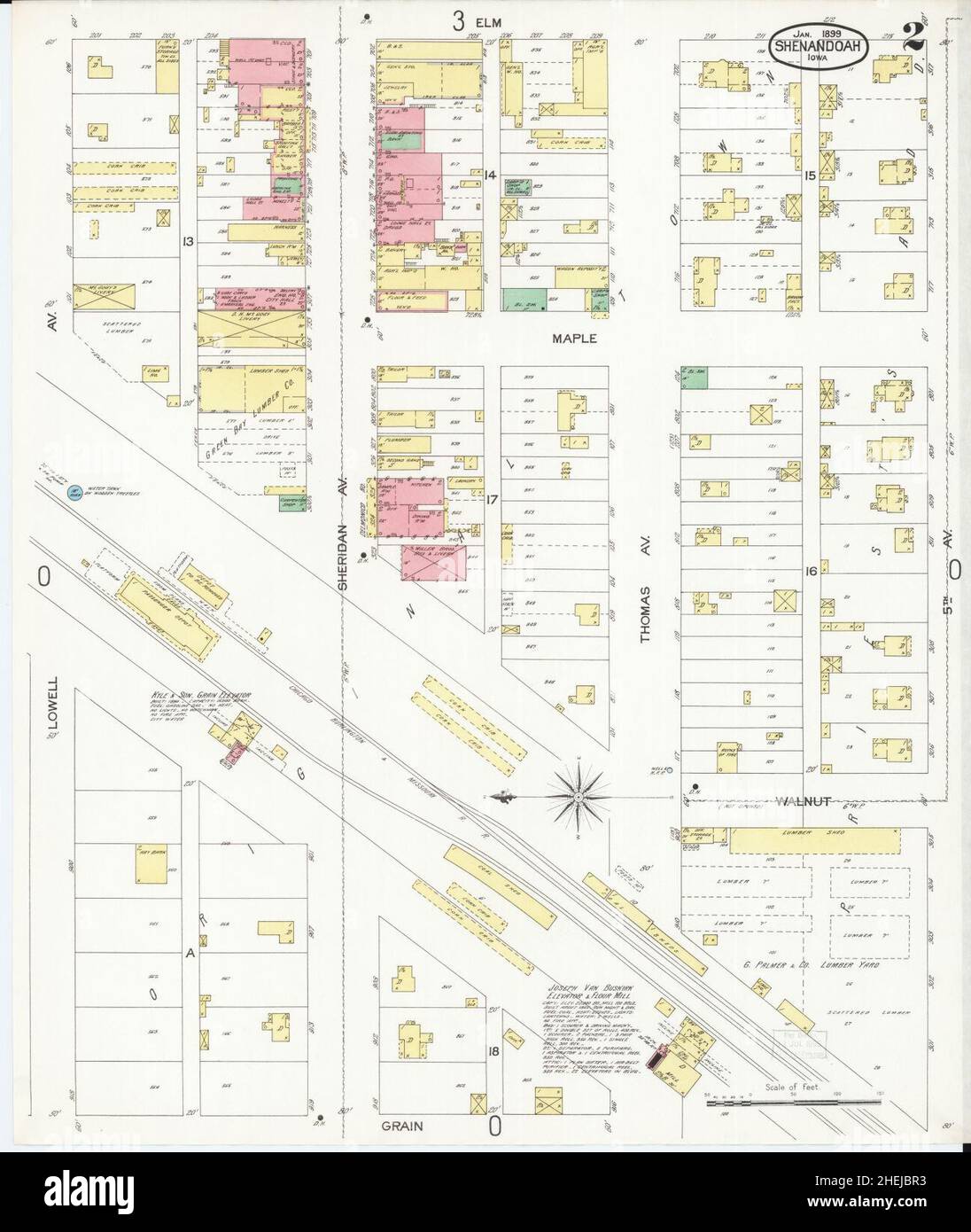 Shenandoah iowa map hi-res stock photography and images - Alamy