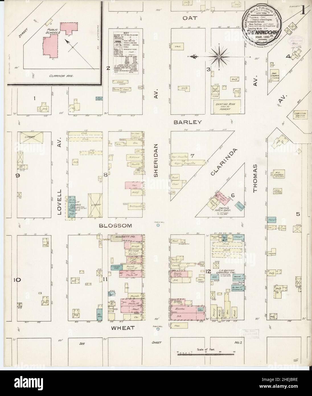 Shenandoah iowa map hi-res stock photography and images - Alamy