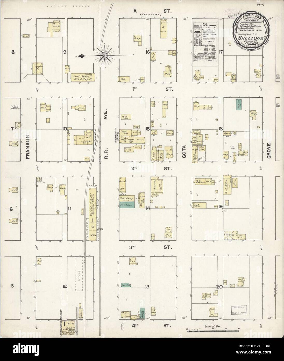 Map of shelton hi-res stock photography and images - Alamy
