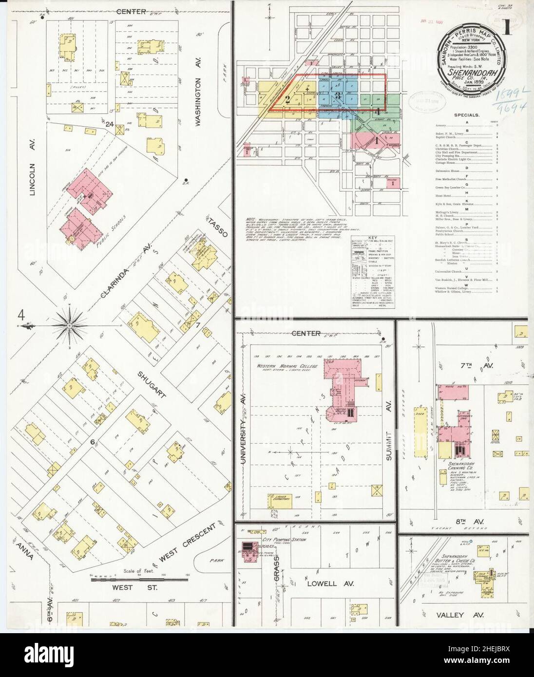Shenandoah iowa map hi-res stock photography and images - Alamy