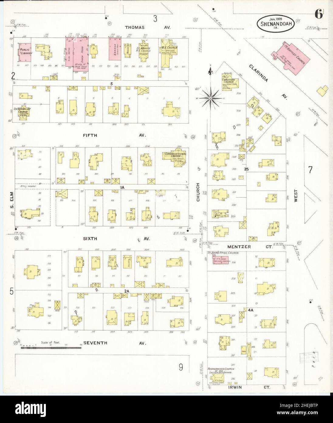 Shenandoah iowa map hi-res stock photography and images - Alamy