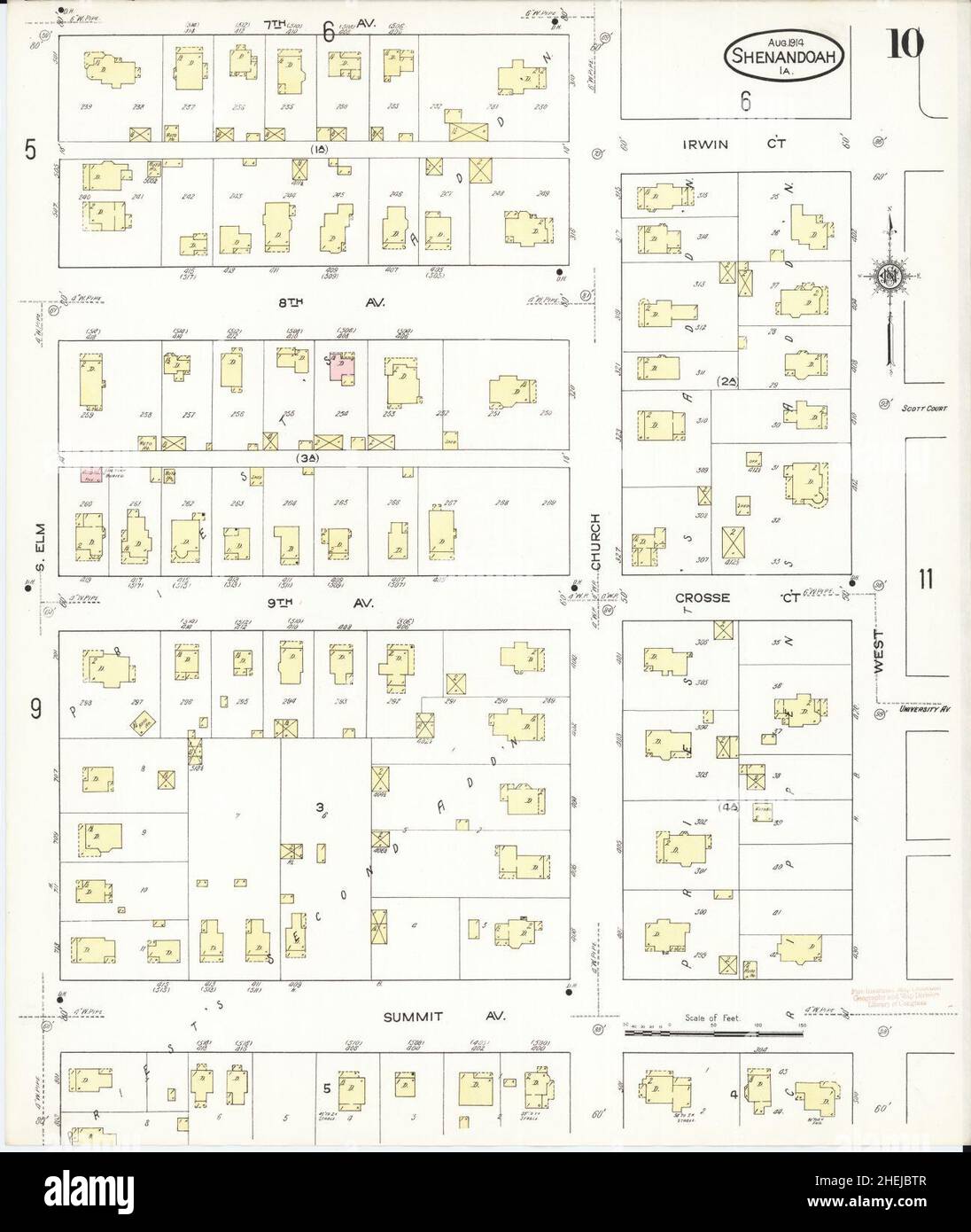 Shenandoah iowa map hi-res stock photography and images - Alamy