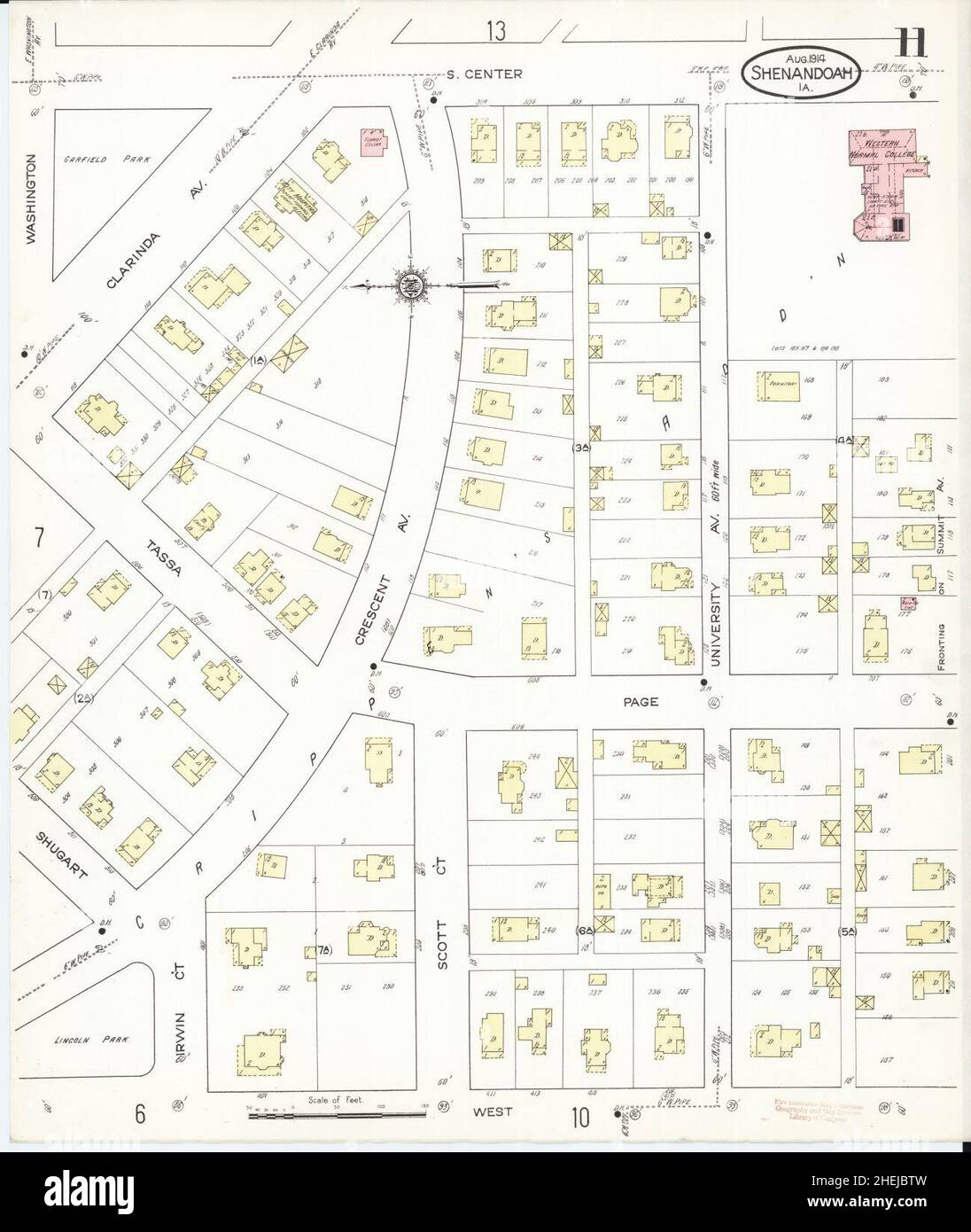 Shenandoah iowa map hi-res stock photography and images - Alamy