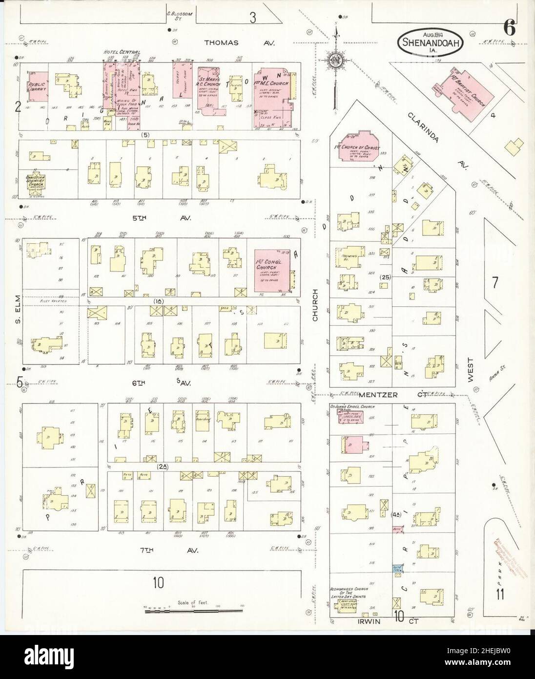 Shenandoah iowa map hi-res stock photography and images - Alamy