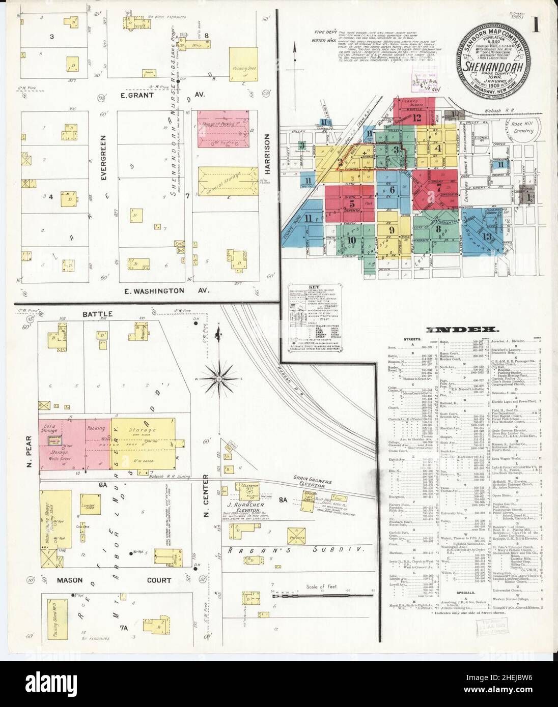 Shenandoah iowa map hi-res stock photography and images - Alamy