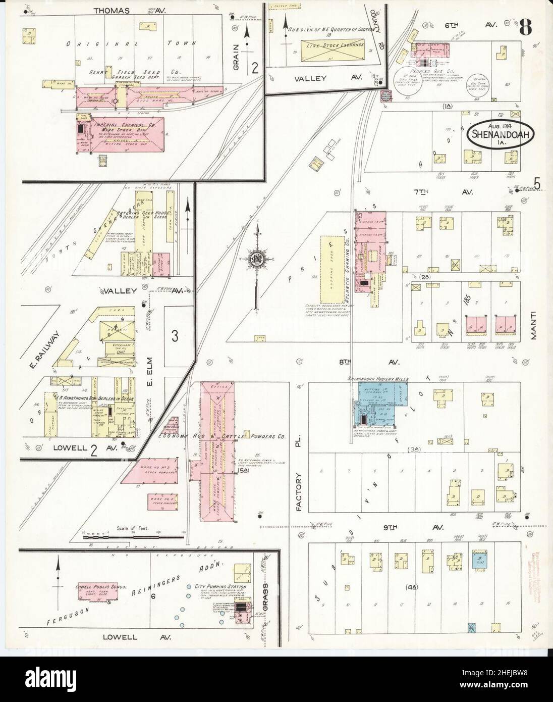 Shenandoah iowa map hi-res stock photography and images - Alamy