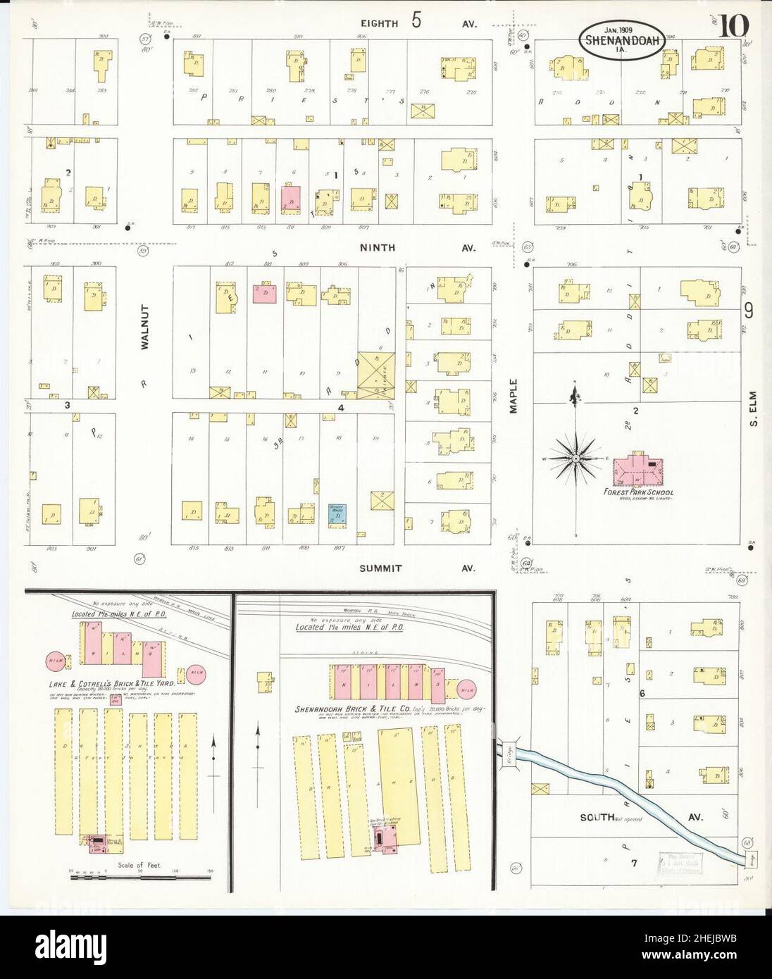 Shenandoah iowa map hi-res stock photography and images - Alamy