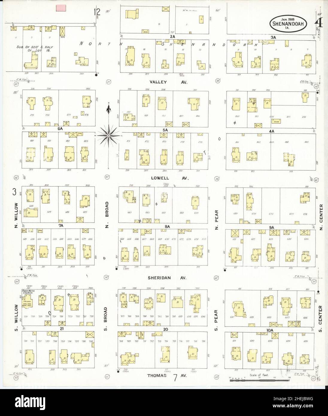 Shenandoah iowa map hi-res stock photography and images - Alamy