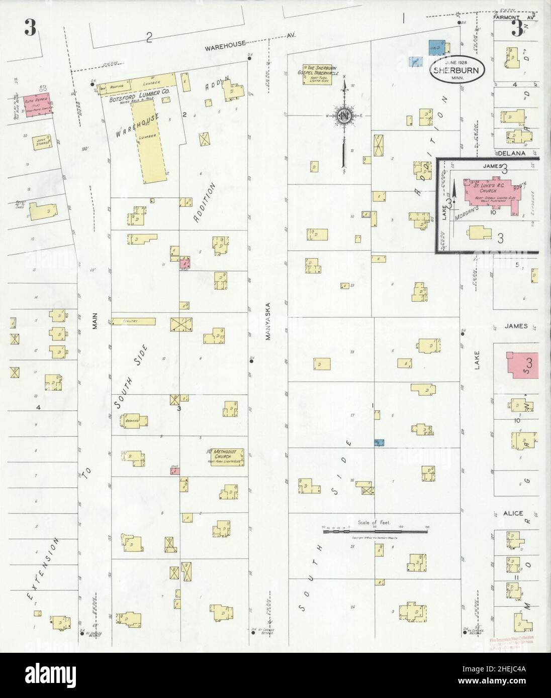 Map of sherburn minnesota hi-res stock photography and images - Alamy