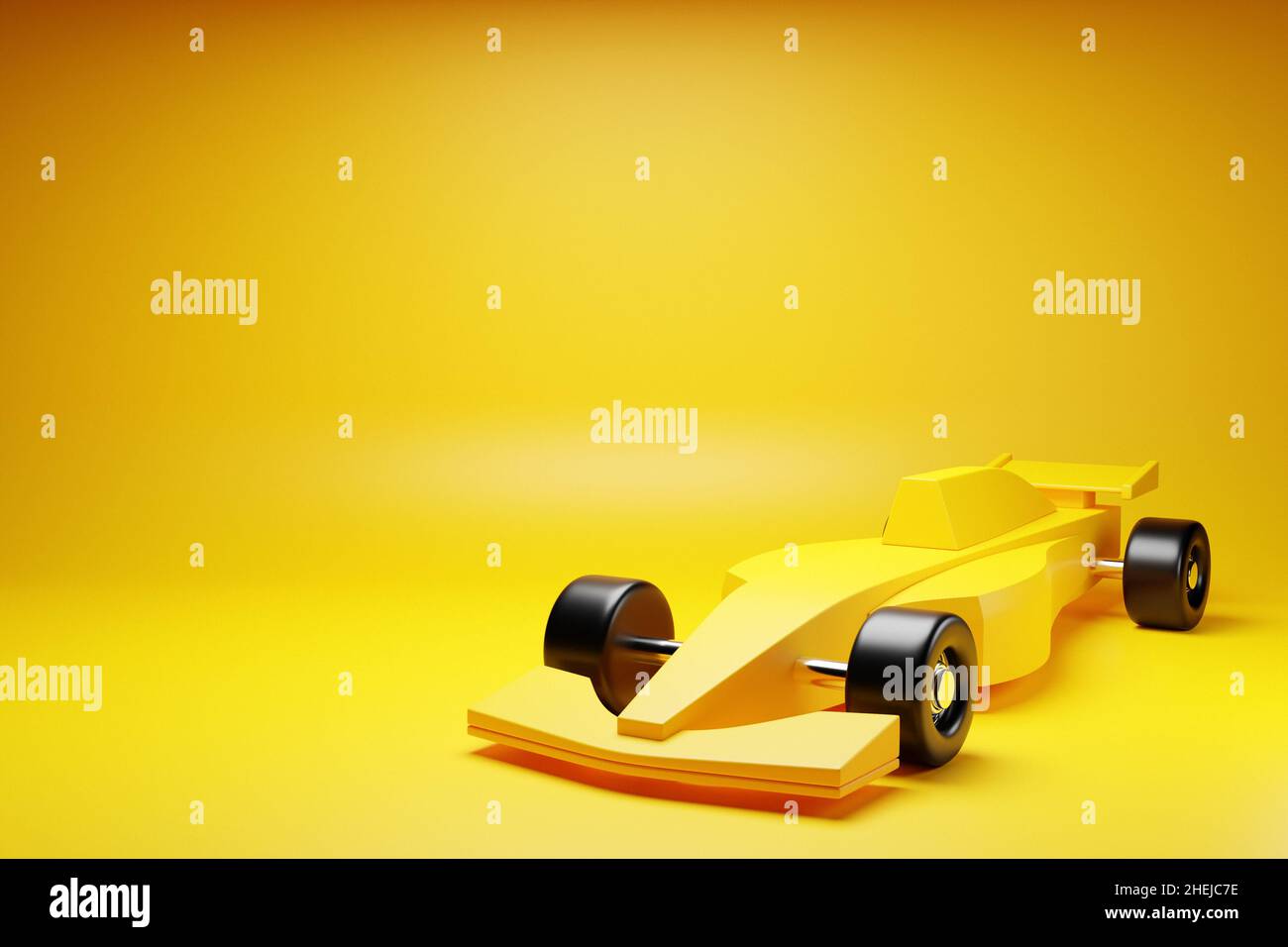 Sports yellow car racing design over monochrome background. 3d ...