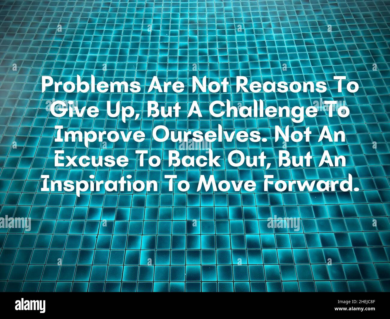 Motivational and inpirational quotes with swimming pool background ...