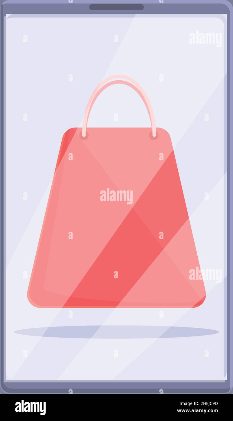 Smartphone online store icon cartoon vector. Mobile shop. Sale discount ...