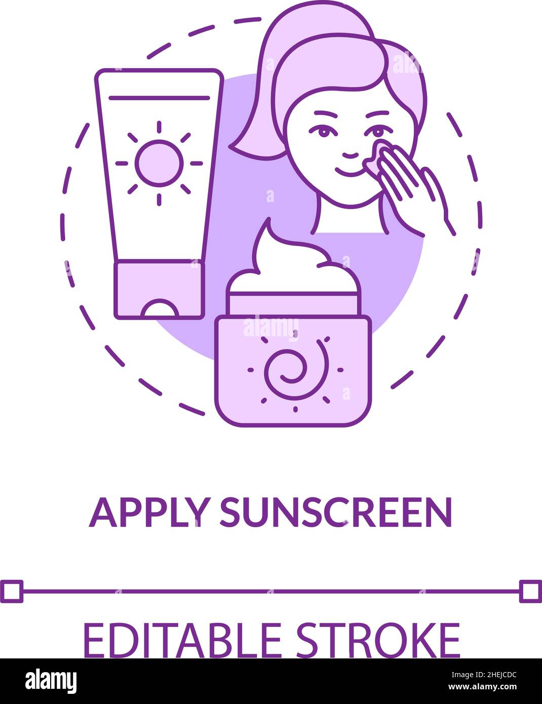 Apply sunscreen beach Stock Vector Images - Alamy