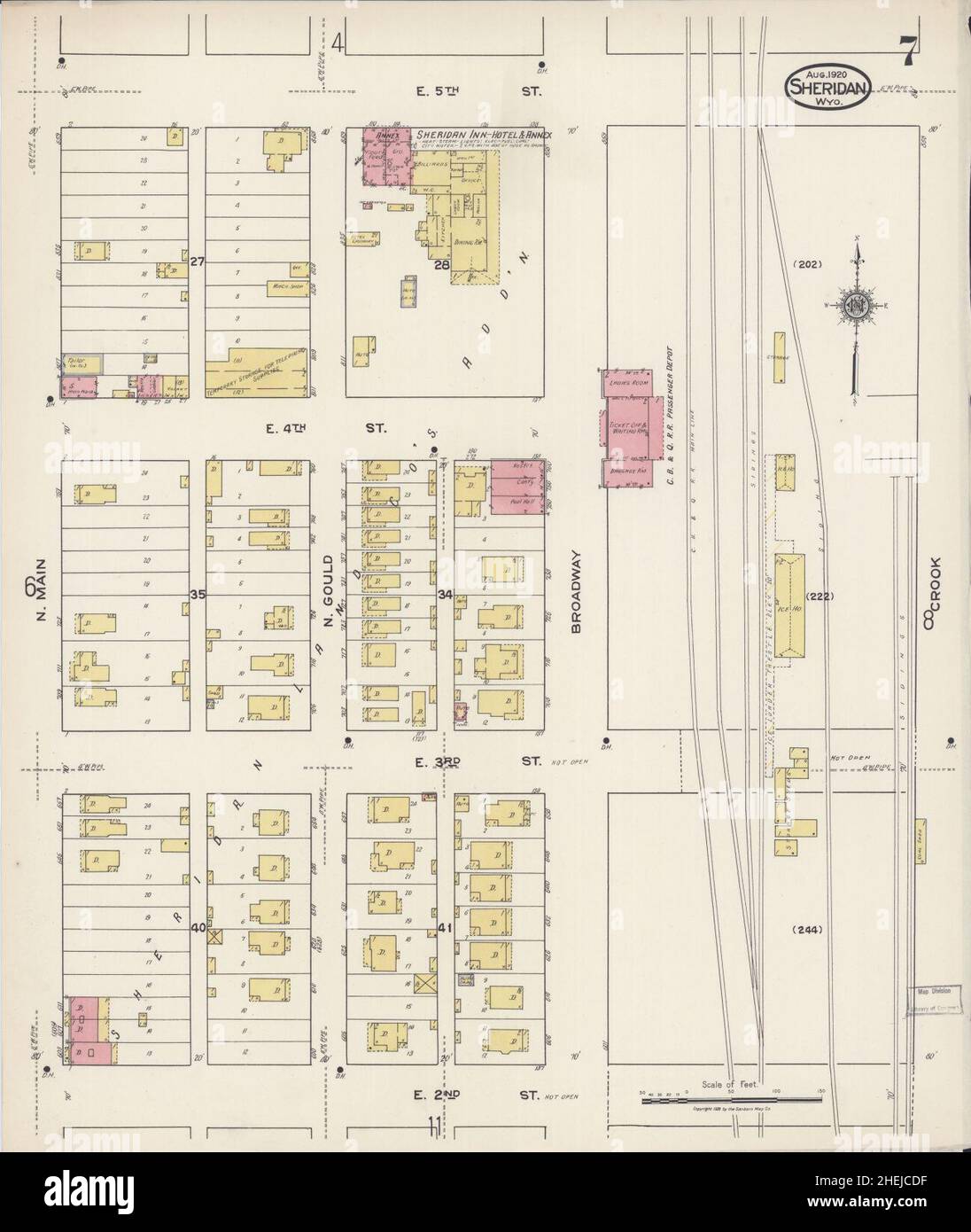 Sheridan county map hi-res stock photography and images - Alamy