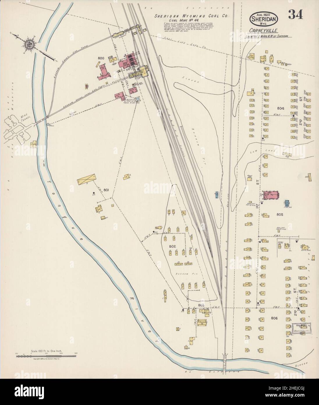 Map of sheridan hi-res stock photography and images - Alamy