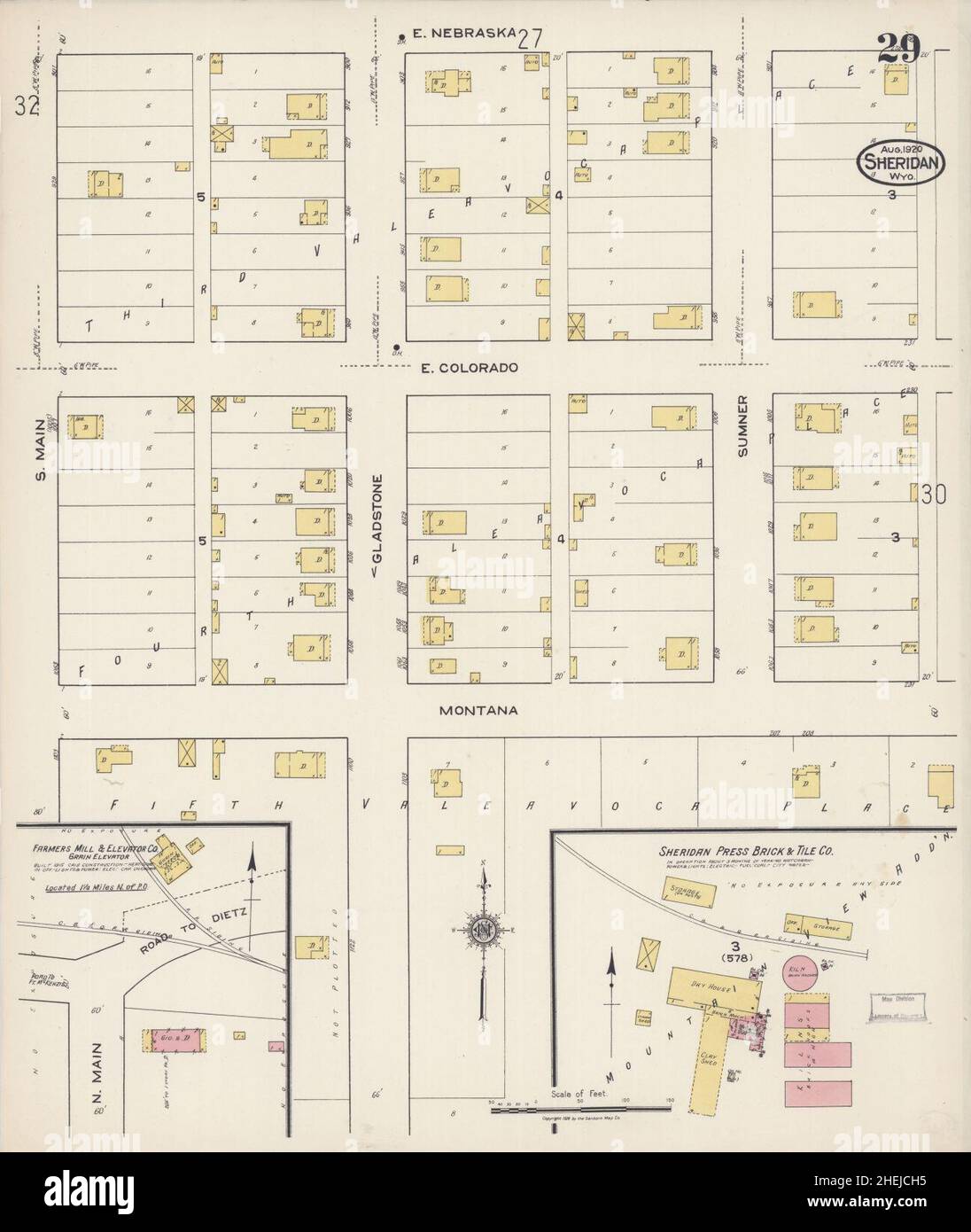 Sheridan county map hi-res stock photography and images - Alamy