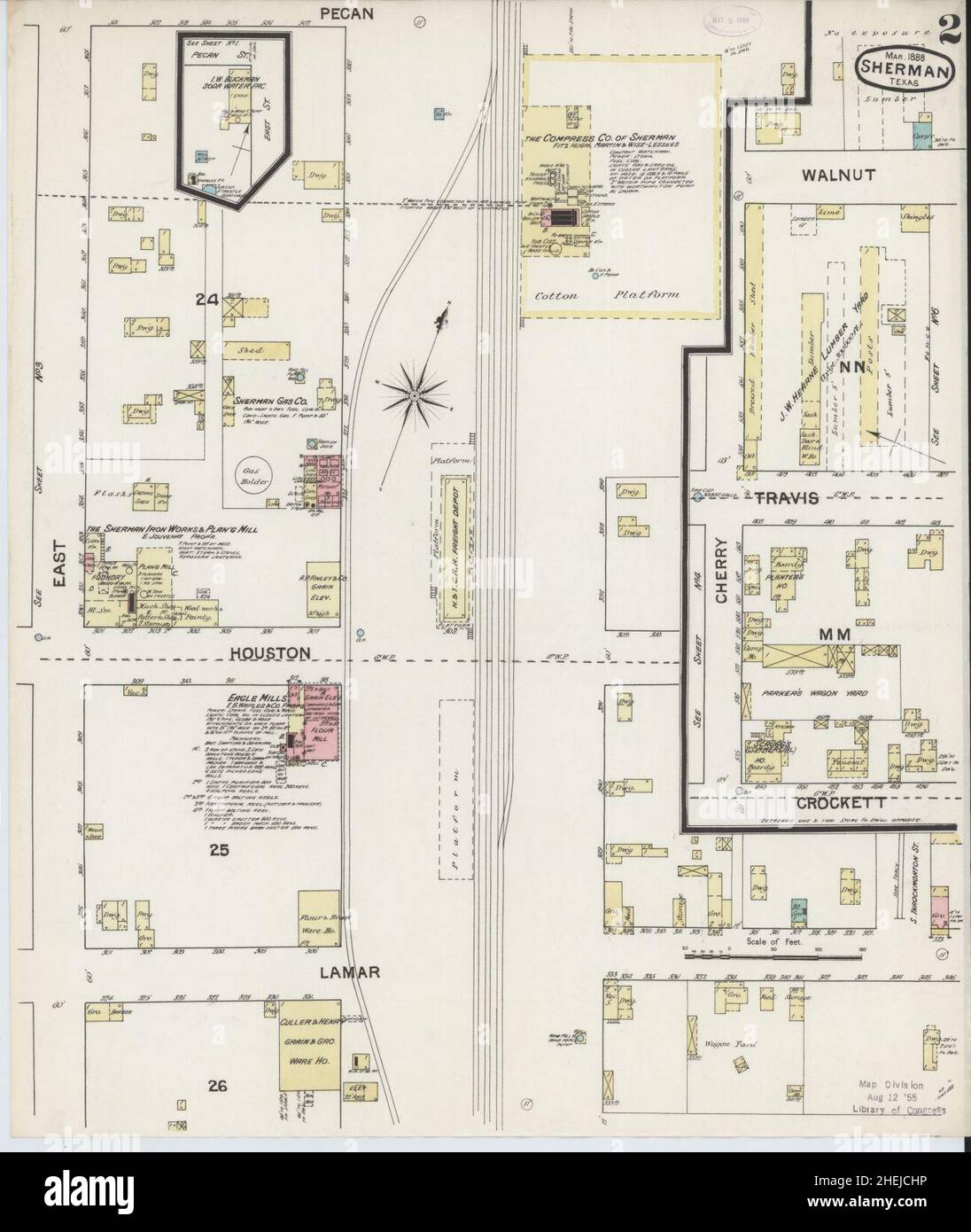 Map of sherman texas hi-res stock photography and images - Alamy