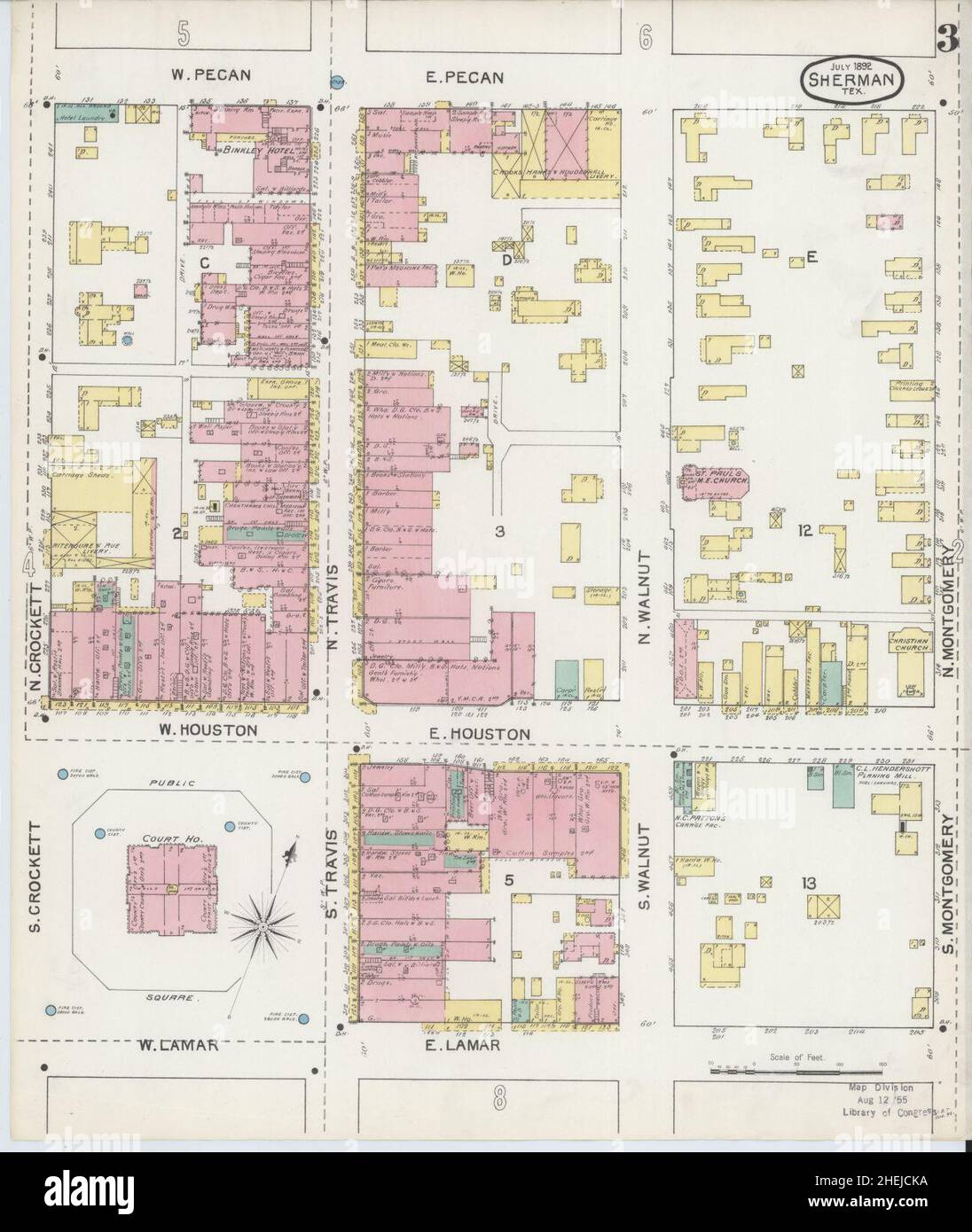 Map of sherman texas hi-res stock photography and images - Alamy