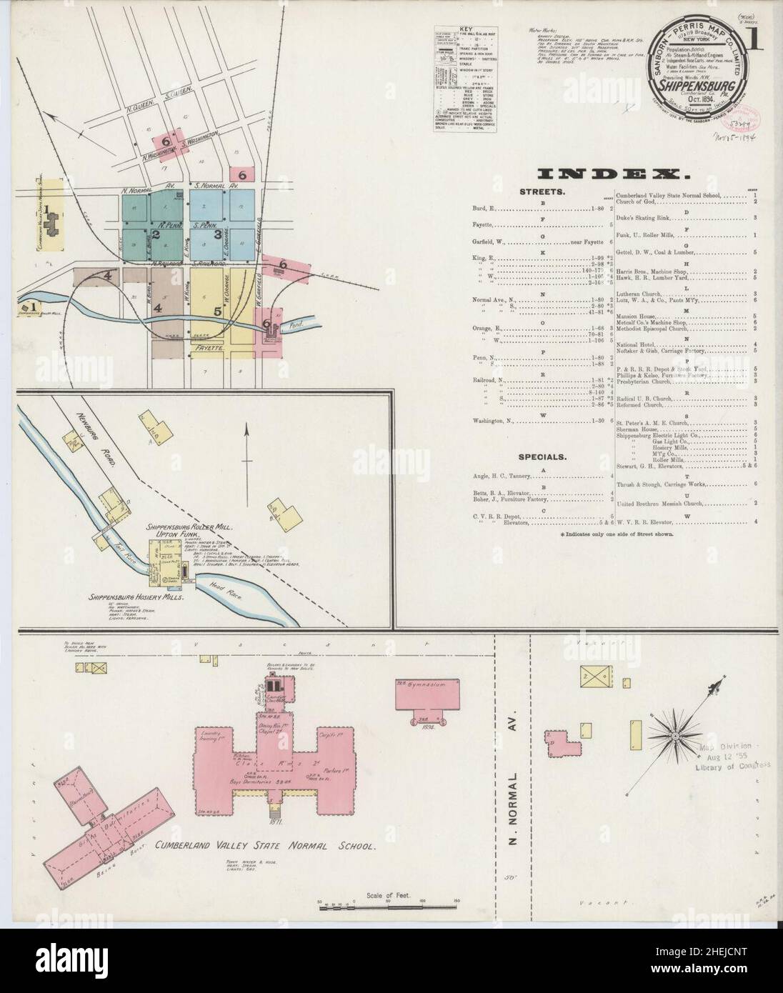 Sanborn Fire Insurance Map from Shippensburg, Cumberland And Franklin ...