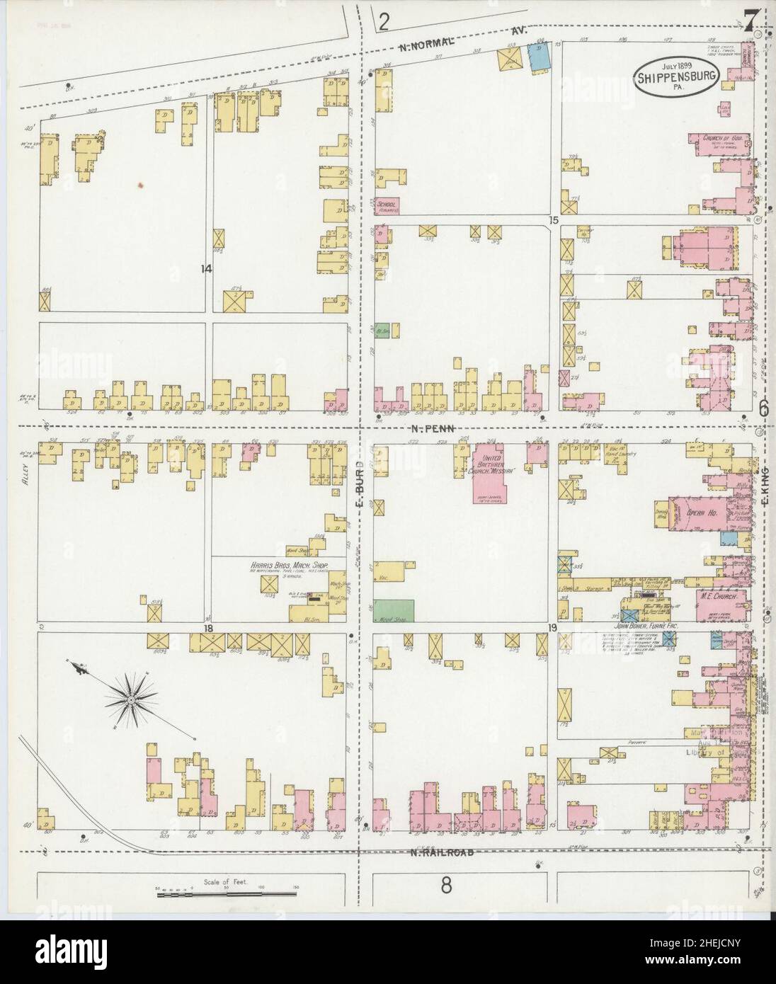 Sanborn Fire Insurance Map from Shippensburg, Cumberland And Franklin ...